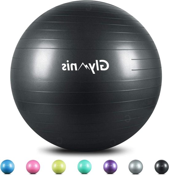 Gymnastiekbal 55 cm/65 cm/75 cm antislip yogabal met snelpomp voor yoga ...