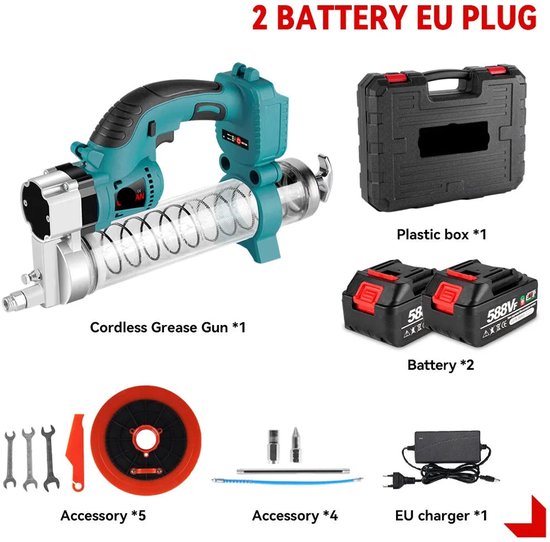 Elektrische Vetspuit - Vetpomp - Vetpistool - Voor Auto Onderhoud ...