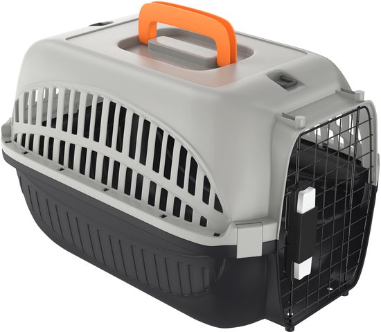 Aufun Kunststof Hondentransportbox Met Metalen Gaas, Praktisch Sluitsysteem En... | bol