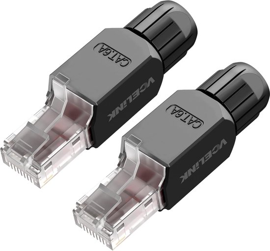 RJ45 Connectoren zonder Gereedschap - Cat6A Ethernet-pluggen voor 23-26 ...
