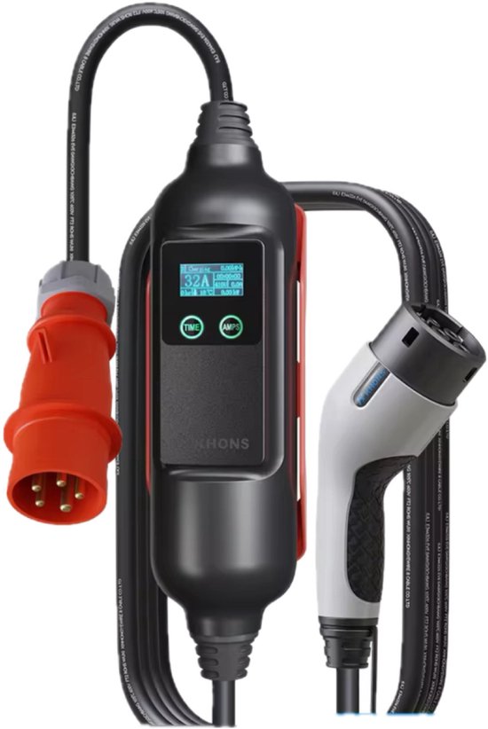Khons Mobiele Thuislader Elektrische Auto 22 kW | Type 2 | Draagbaar ...