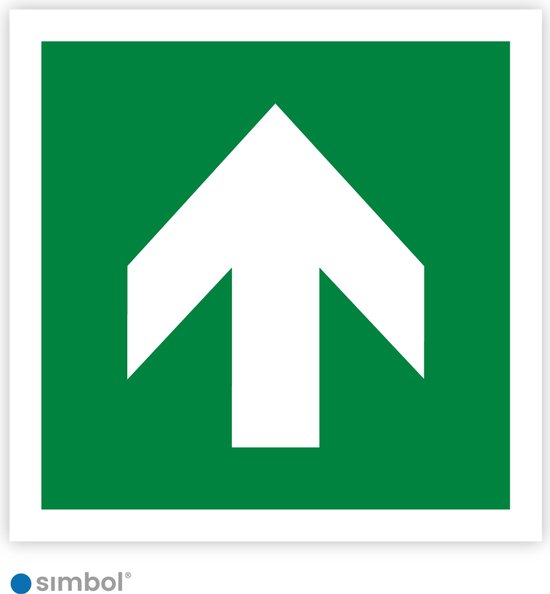 Simbol® - Sticker Pijl Recht 90 graden - Formaat 15 x 15 cm. | bol