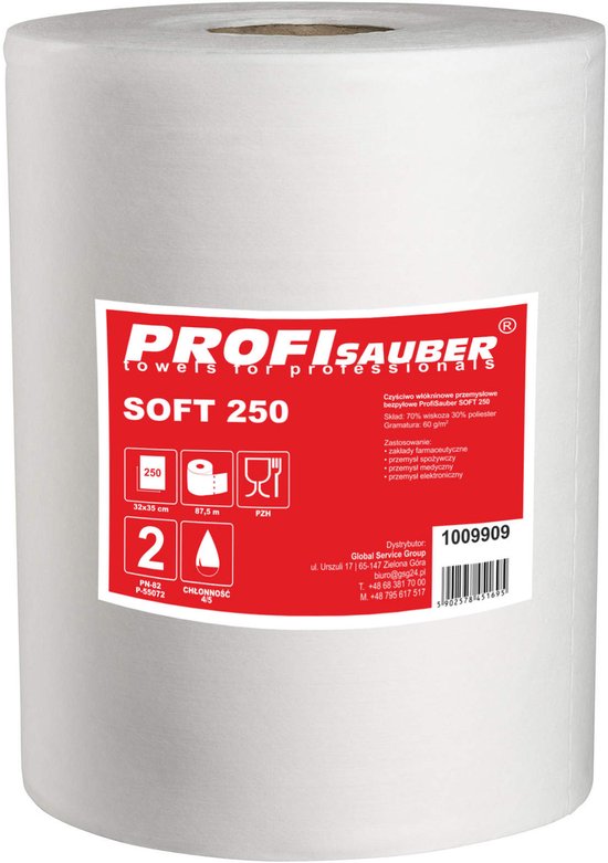 Zacht industrieel non-woven poetsdoek ProfiSauber SOFT 250 | bol