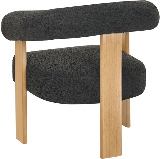 ILBRO - Fauteuil - Zwart/Lichtbruin - Bouclé | bol