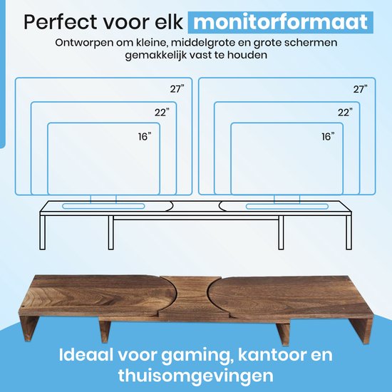 Fleau Home Verstelbare Monitor Verhoger - Laptopstandaard ...