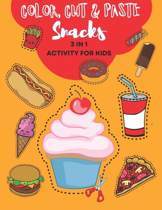 Color, Cut and Paste Snacks Activity for Kids, Jaime Quinn ...
