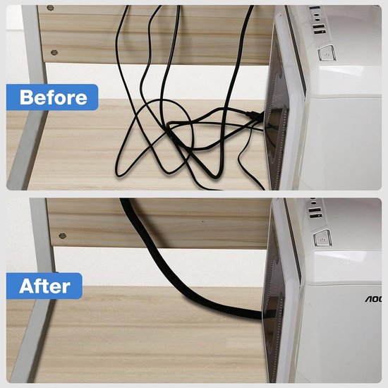 Flexibele kabelhuls - Kabelorganizer voor bureau, tv, computer, auto ...