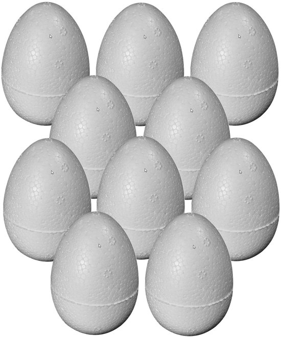 Hobby piepschuim vorm ei - 10x - 8 cm - eieren knutsel vormen ...