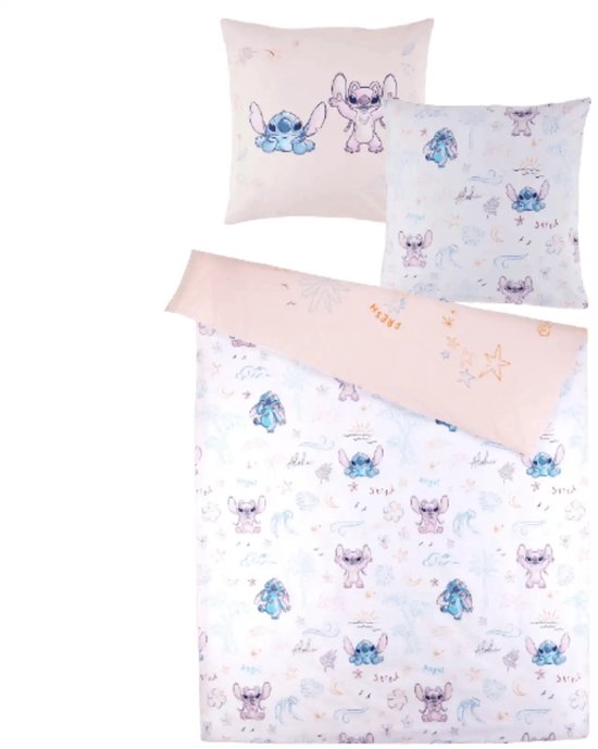 Stitch 2 persoons dekbed - 240 x 220 cm - Inclusief kussensloop | bol