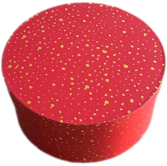 Luxe Ronde Doos met deksel - ROOD - 22.5*22.5*10.7cm - Cadeaudoos ...