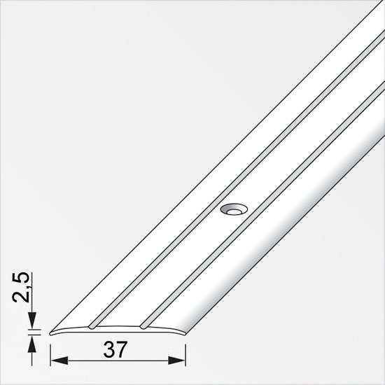 1 stuk SOTECH Aluminium Overgangsprofiel Cross plat vloerprofiel deur ...