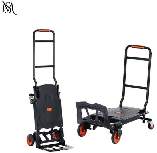 Steekwagen - Opvouwbare Transportkar - 2-in-1 Platformwagen & Handkar ...