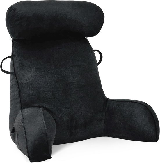 Comfortabel Leeskussen voor Ondersteuning in Bed – Fluwelen Rugkussen ...