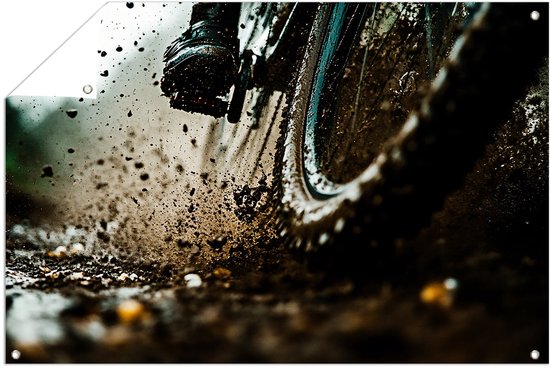 Dynamische fietstocht door modder - Modder tuinprint ...