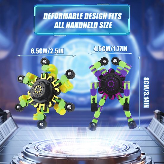 Lichtgevende Fidget Spinner Kit - 12-delig, Creatief Sensorisch ...