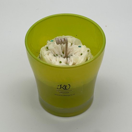 Kaars - Kaarsen - Container kaars - groen - 450 | bol