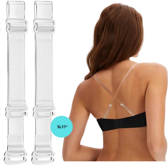 SL17 Transparante Stevige BH bandjes - Verstelbaar in maat - 1 paar | bol