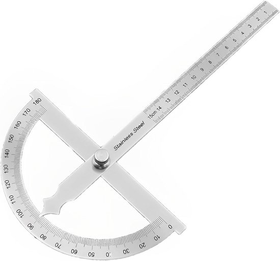 Metalen Gradenboog 0-180° - Universele Hoekmeter voor School en Doe-Het ...