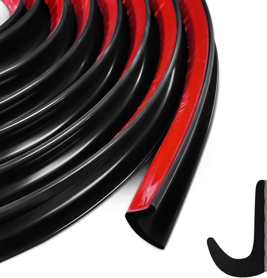 - 5 Meter J-vormige RV Regengoot van rubber met zelfklevend plakband ...