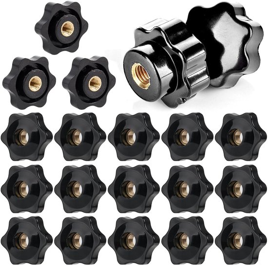 20 stuks Ster Grip Moeren M6 25 mm Diameter Buitenwingmoer Geribbelde ...
