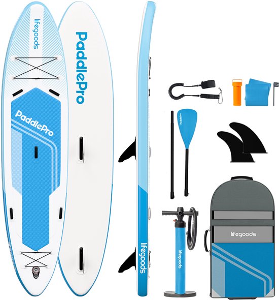 LifeGoods SUP Board Tandem - 2 Personen - 220 KG Draagkracht - 381 x 86 ...