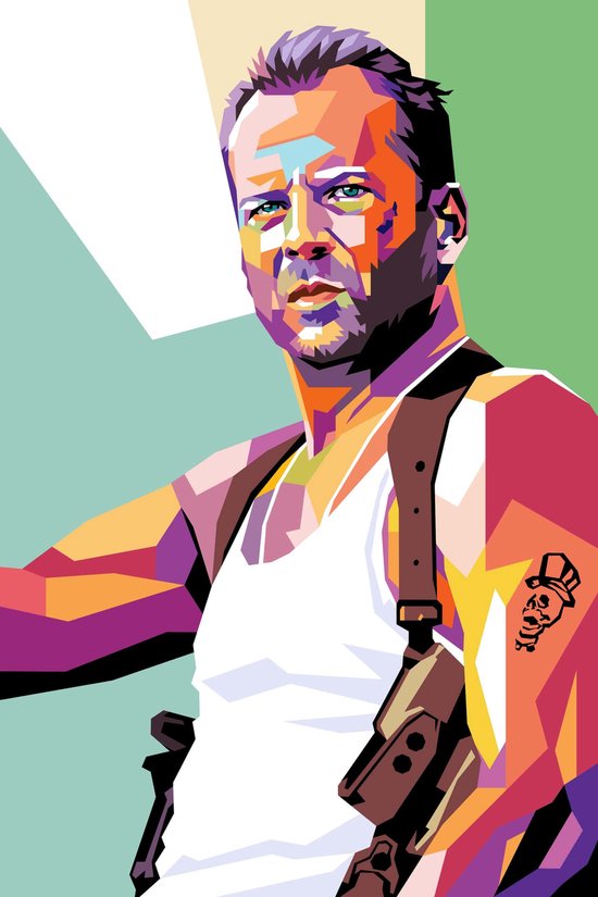 Bruce Willis Poster - Film Posters - Die Hard - Pop Art - Wanddecoratie ...