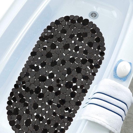 Antislip douchemat van kunststof voor kinderen en familie - Zwarte ...