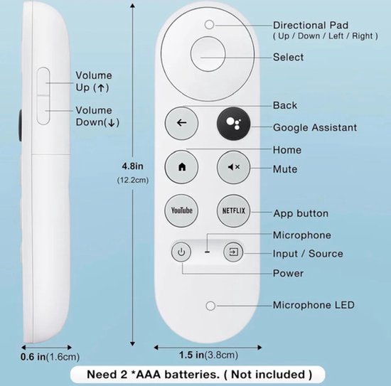 Remote control voor Chromecast TV | afstandsbediening voor Chromecast ...
