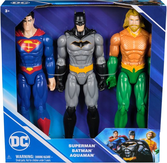 DC Comics, Superman, Batman, Aquaman 3-Pack - 12-inch Action Figures ...