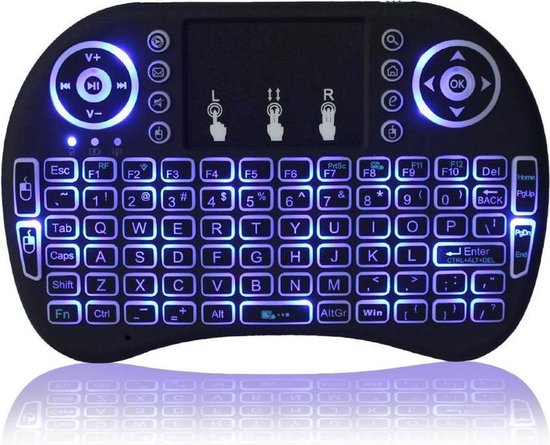 MINI Keyboard i8 - met Touchpad - MULTICOLOR | bol.com