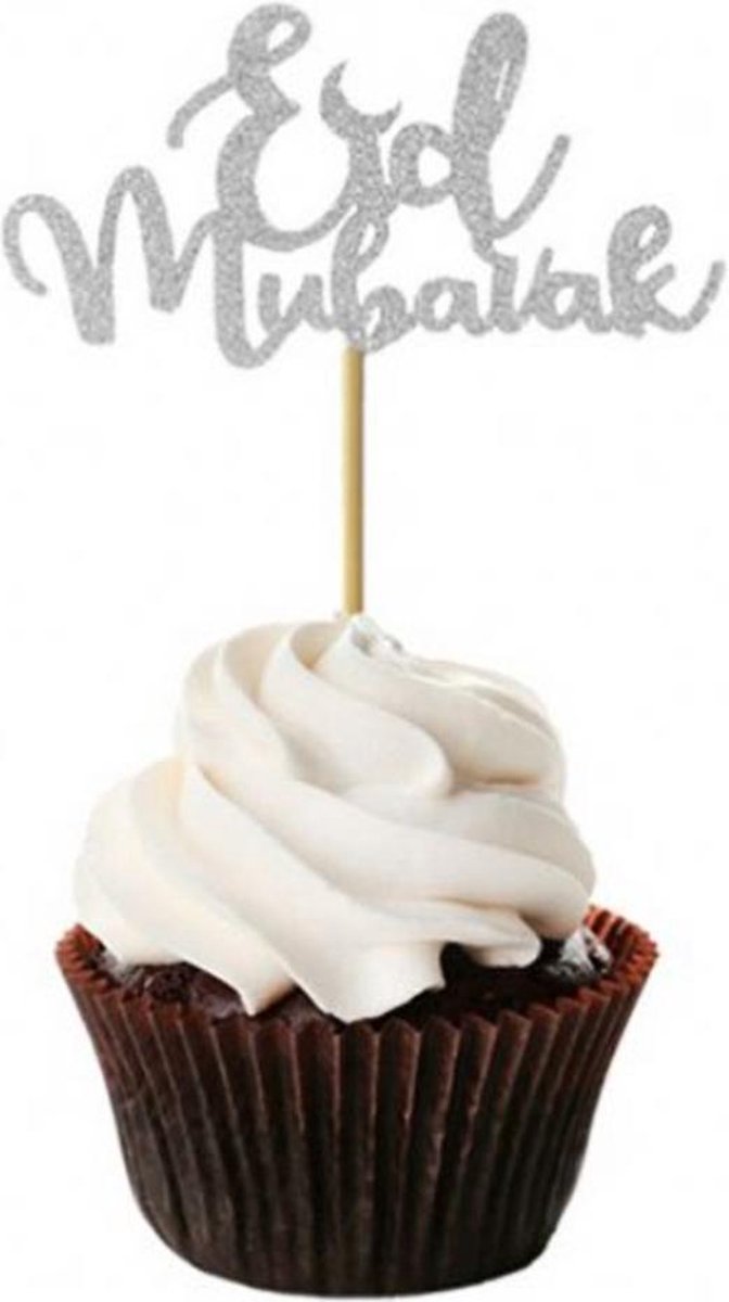 Cupcake Decoratie 10 stuks - Eid Mubarak - Islam Versiering - Cocktail ...