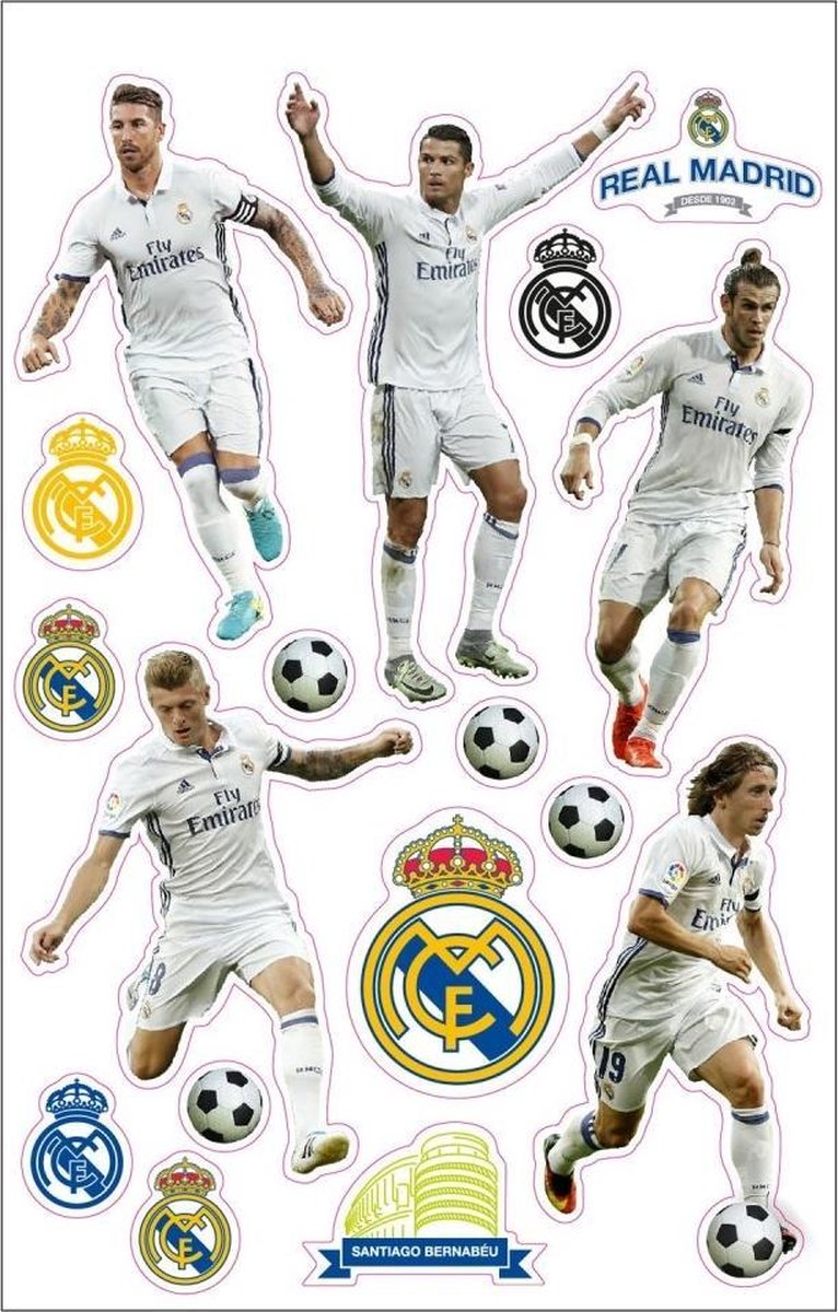 Real Madrid Cf Stickers Spelers 17 Stuks | bol