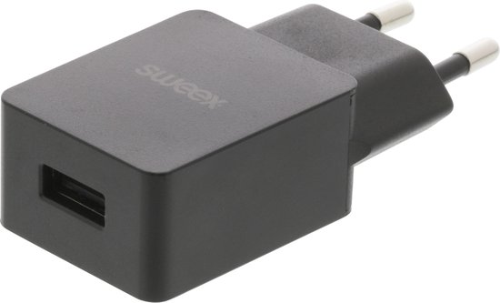 Sweex USB lader - 2,1A / zwart | bol