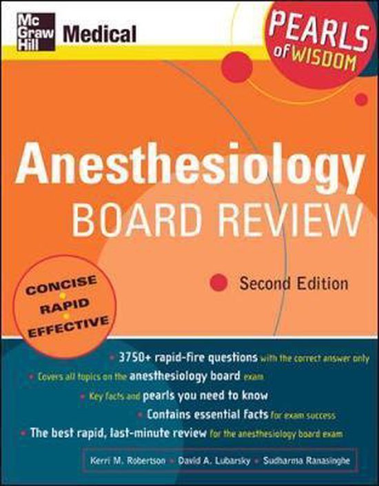 Anesthesiology Board Review | 9780071464123 | Kerri Wahl | Boeken | bol