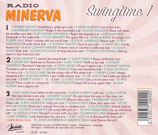 Radio Minerva - Swingtime (3CD), Radio Minerva | CD (album) | Muziek | bol