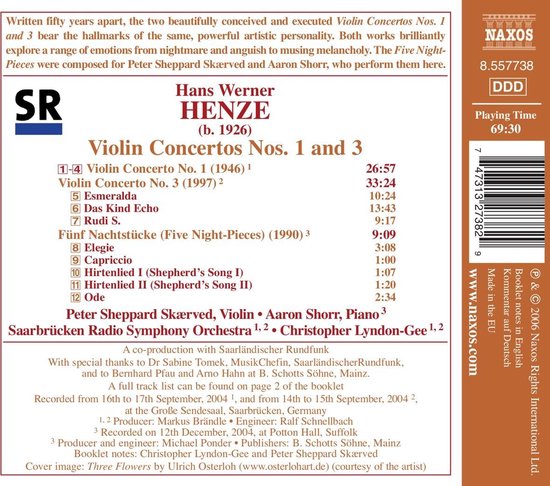 Peter Sheppard Skaerved, Aaron Shorr, Saarbrücken Radio Symphony ...