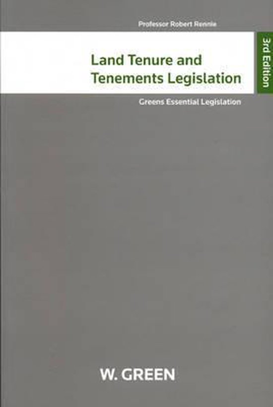 Land Tenure and Tenements Legislation | 9780414017870 | Boeken | bol