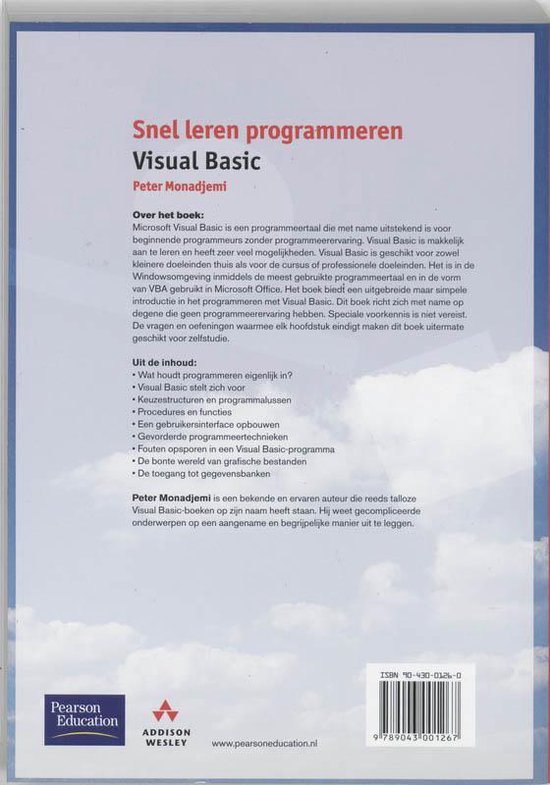 Snel Leren Programmeren Visual Basic, Monadjemi Peter | 9789043001267 ...