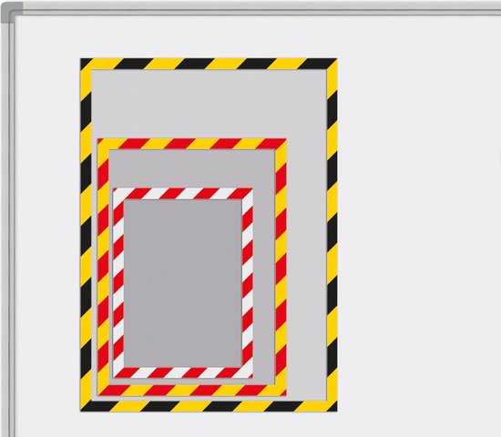 Magnetische insteekhoezen INDUSTIAL geel/rood, A5 set à 5 stuks | bol.com