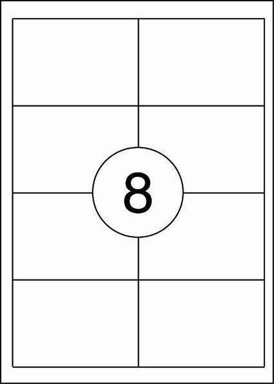 Rillprint Etiketten - type 89116 - Afmeting 97 x 67,6 mm - 8 op een vel ...