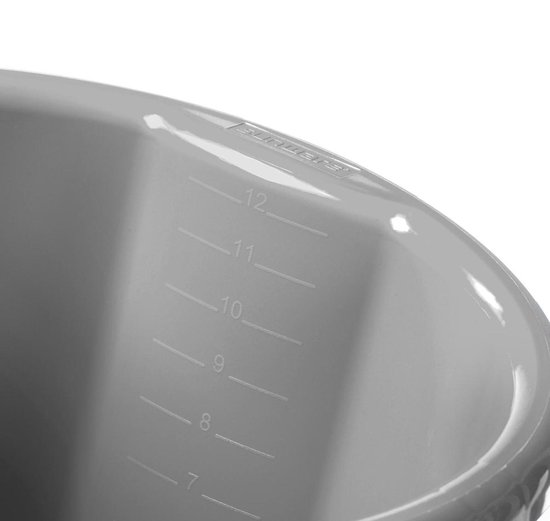 Sunware - Water-line tobbe emmer 14L grijs - 41,5 x 41,5 x 23,5 cm | bol