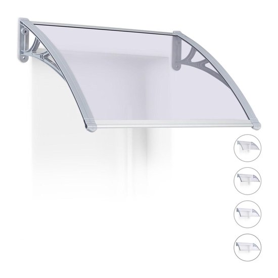 relaxdays deurluifel - overkapping voordeur - transparant - deurafdak ...