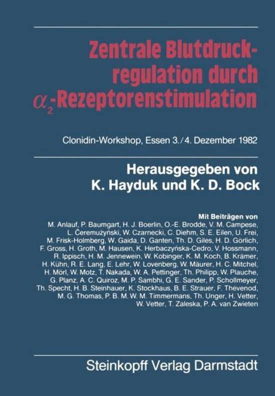 Zentrale Blutdruckregulation durch a2-Rezeptorenstimulation, K Hayduk | 9783798506244... | bol