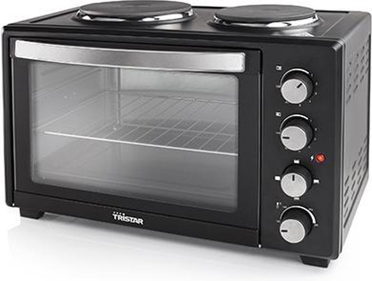 Tristar OV-1442 - Mini oven - Vrijstaand - met 2 kookplaten | bol.com