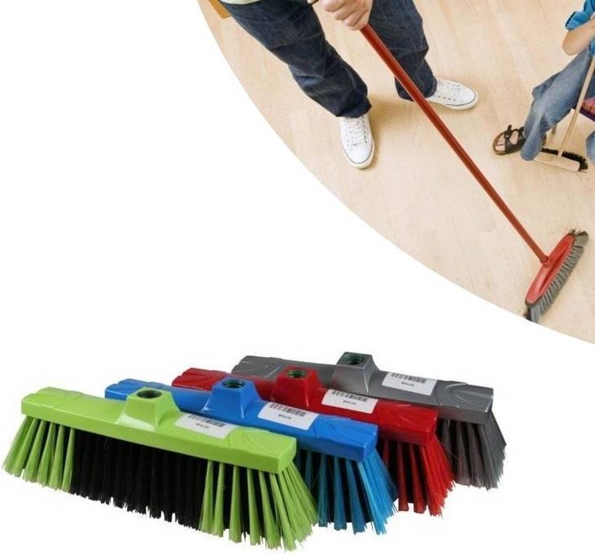 Benson Bezem - Zachte Haren - 35 x 9 cm - Kleurenmix | bol.com