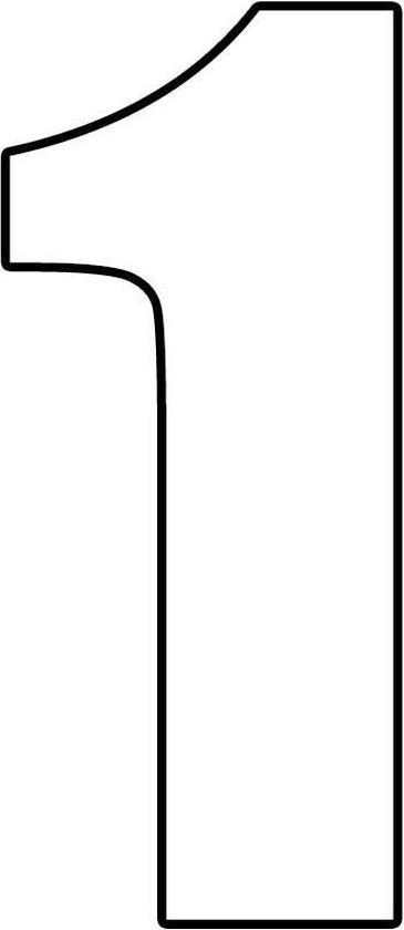 Cijfer 1 Cijfersticker Dikgedrukt - Deursticker - Kliko Sticker ...