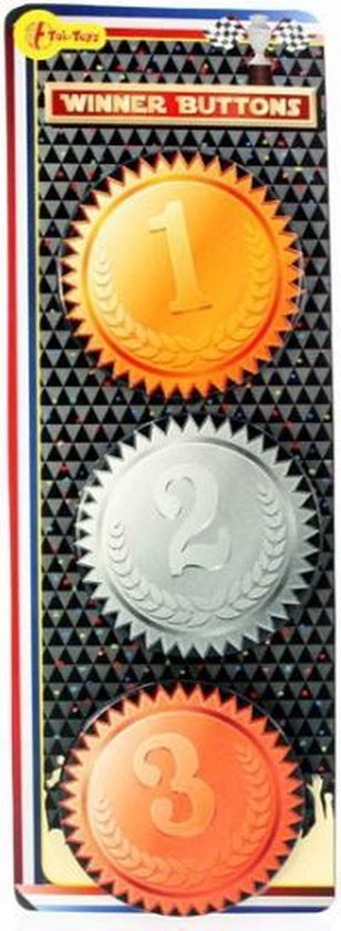 Winnaar buttons 3 stuks | bol.com
