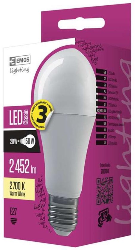 Emos Led Classic 20w E27 | bol.com