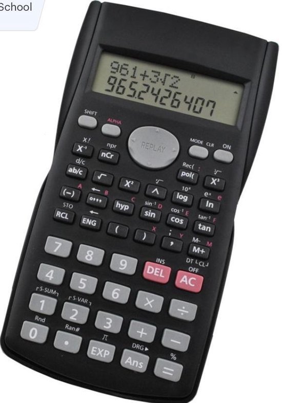 Wetenschappelijke Wiskunde Calculator - Rekenmachine Met LCD Scherm ...