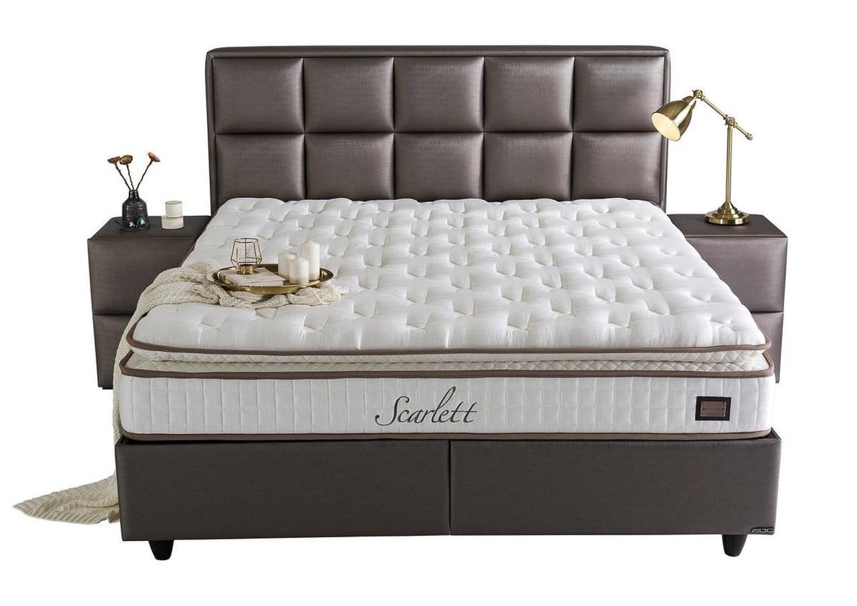 Opberg Boxspring Scarlett brons - 2persoons Boxspring met opbergruimte ...